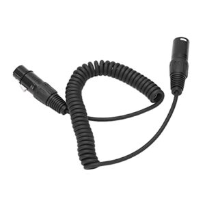 Vifemify Headset Extension Spring Cable Coiled Cord 5Pin XLR Connector for Airbus Aviation Headphone Extension Cable