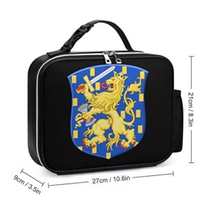 Netherlands Royal Arms Printed Lunch Box Insulated Leakproof Cooler Tote Bag Reusable for Travel Work Picnic