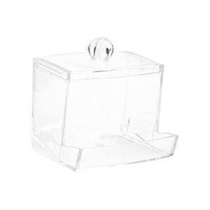 Fenteer Rutin Chicken Feeder Food Dispenser Clear Acrylic for Coop Cockatiel Feeding Supplies, Without Screws