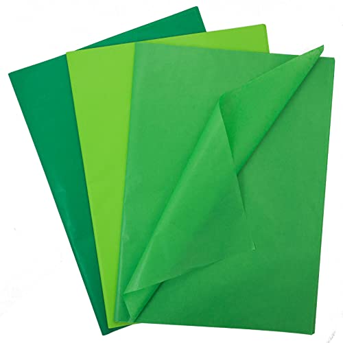 360 Sheets Green Tissue Paper 20 x 14 Inch Wrapping Paper Art Paper for St. Patrick's Day Wedding Birthday Holiday Decor (Green Series)