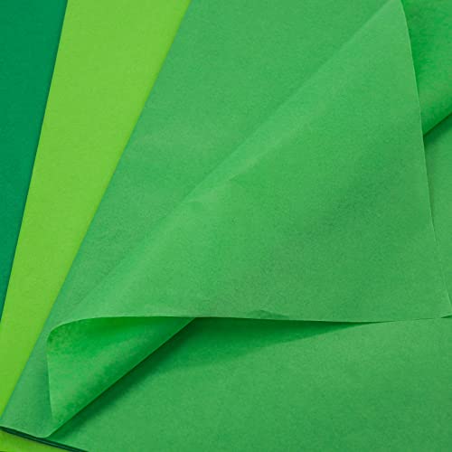 360 Sheets Green Tissue Paper 20 x 14 Inch Wrapping Paper Art Paper for St. Patrick's Day Wedding Birthday Holiday Decor (Green Series)