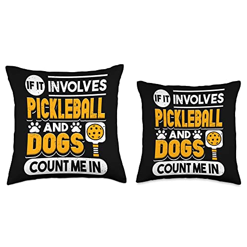 Malpickleballthem Dogs and Pickleball Lover Throw Pillow, 18x18, Multicolor