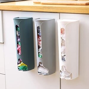 Plastic Bag Holder Trash Bags Storage Dispenser Organizer for Home Kitchen Hanging Storage Dispensers Recycling Garbage Folding Hanging Storage Bag Grocery Bags Holder