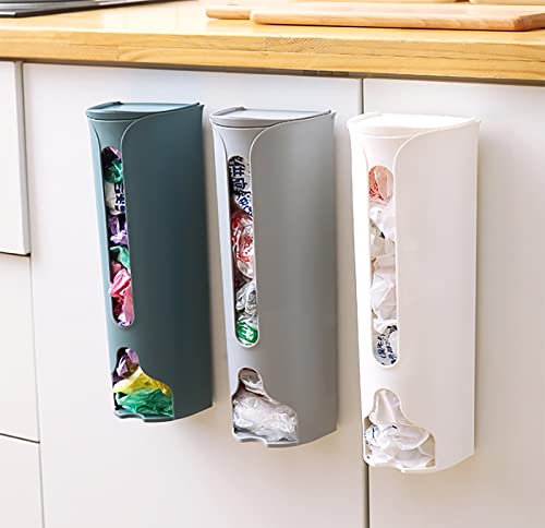 Plastic Bag Holder Trash Bags Storage Dispenser Organizer for Home Kitchen Hanging Storage Dispensers Recycling Garbage Folding Hanging Storage Bag Grocery Bags Holder