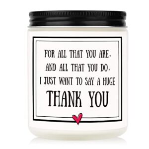 afterprints scented candle - thank you gifts for women, friends, sisters, mom, coworkers, boss, teacher appreciation gifts, unique soy wax candle present