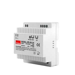 gummmy industrial din rail switching power supply dr-30w 45w 60w single output 5v 12v 24v ac dc converter power switch input 110/240vac (color : 110v 220vac, size : 60w)