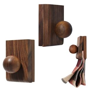 anfu wall clip for tapestry, clips for hanging quilt, wooden clamp for hanging and display tapestry quilt blanket rug fabric (2, walnut)