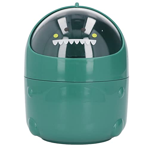 Oumefar Tabletop Trash Can, Large Opening Durable Plastic Baby Dinosaur Wide Application Desktop Trash Can Detachable Design for Home(Green Baby Dinosaur) Home