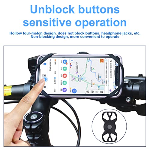 Universal Bike Phone Mount, 360°Rotatable Adjustable Silicone Phone Holder, Fit 4.5"-7" for iPhone 14 13 12 11 Pro Max XS XR Samsung Galaxy (Bike Stand)