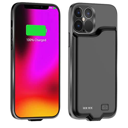 Corefyco Direct Battery Case for iPhone 12/12 Pro (6.1 inch),8000mAh Rechargeable Charger Portable Protective Charging Case,Compatible with iPhone 12 and iPhone 12 Pro - Black