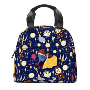 animeprint beauty lunch bag beast insulated lunch bag box for women men adults work school