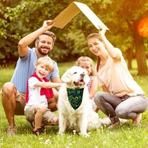 St. Patrick's Day Dog Bandanas: Holiday Puppy Bandanas Pet Party Scarf Triangle Bibs Handkerchief for Small Medium Large Breed Dogs Gift