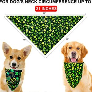 St. Patrick's Day Dog Bandanas: Holiday Puppy Bandanas Pet Party Scarf Triangle Bibs Handkerchief for Small Medium Large Breed Dogs Gift