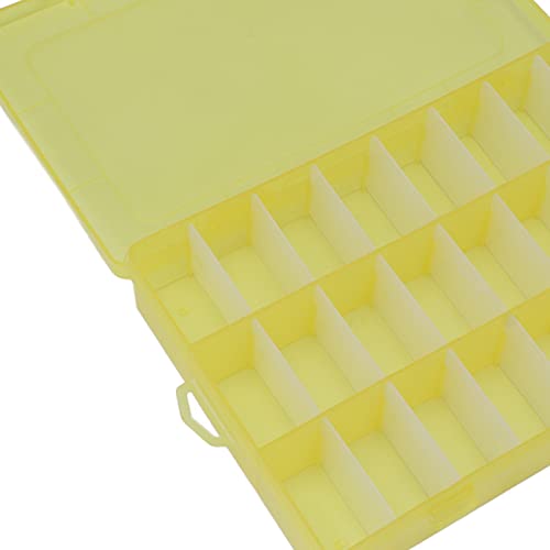 Honio Grids Organizer Box, Removable Plastic Storage Box Clear for DIY Crafts