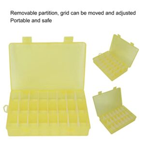 Honio Grids Organizer Box, Removable Plastic Storage Box Clear for DIY Crafts