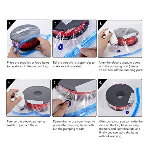 Vacuum Storage Bags Auto Vacuum Bag Pump Rechargeable Portable Electric Vacuum Sealed Compression Pump Space Saver Bags for 3D Print