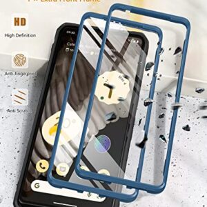 FNTCASE for Google Pixel 7-Pro Phone Case: Rugged Shockproof Protective Holster Clip & Kickstand Case with Built-in Screen Protector | Tough Dual Layer Heavy Duty Protection Cell Phone Cover (Blue)