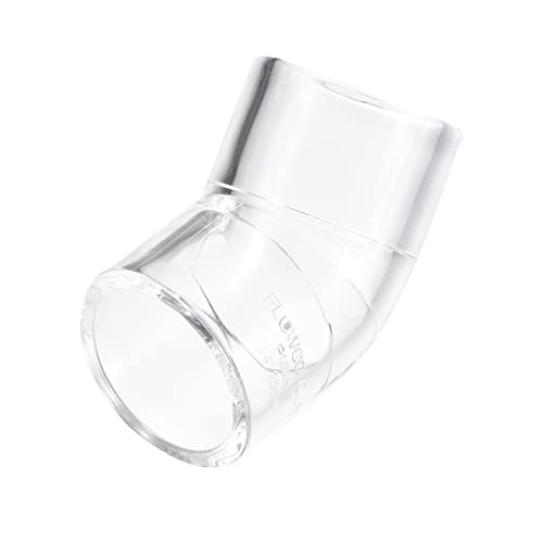 uxcell 4Pcs Clear Elbow Fitting, 25mm/0.98" 2 Way Acrylic Elbow 45 Degree Pipe Fitting Adapter for Connecting Water Pipes