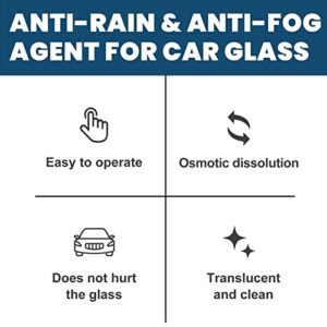 60ML Anti Fog Spray, Auto Windshield Cleaning Agent, Film Coating Agent for Automotive Interior Glass and Mirrors, Anti Fog Agent for Car Glasses to Prevent Fogging and Improve Driving Visibility