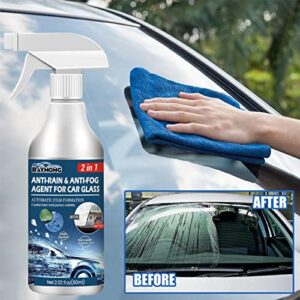 60ML Anti Fog Spray, Auto Windshield Cleaning Agent, Film Coating Agent for Automotive Interior Glass and Mirrors, Anti Fog Agent for Car Glasses to Prevent Fogging and Improve Driving Visibility