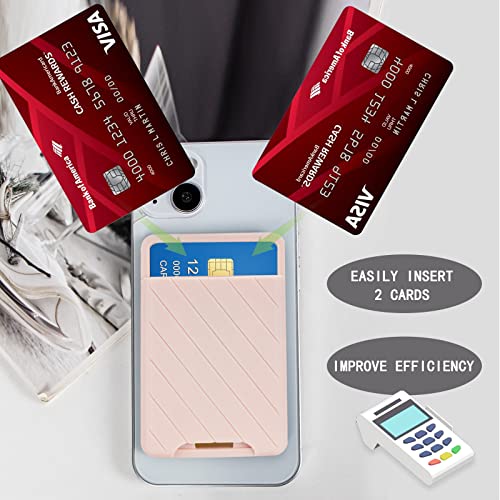 IMeetit Magnetic Card Wallet Holder with MagSafe- Slim Clip on The Back of The Phone, Compatible with iPhone 14 Pro Max/14 Pro/14/13 Pro Max/13 Pro/13/12 Pro Max/12 Pro/12 Magnetic wallet for iphone