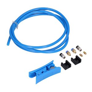 PTFE Tubing 2mm ID 4mm OD Printing Tube 3D Printer Filament Tube 2mm ID 4mm OD Set Kit with Cutter Blue