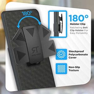 Rome Tech Holster Case with Belt Clip for Samsung Galaxy S23 6.1" [ONLY] Slim Heavy Duty Shell Holster Combo - Rugged Phone Cover with Kickstand Compatible with Samsung Galaxy S23 - Black Lines