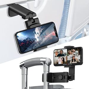 for universal airplane travel phone holder: travel essentials phone mount for desk with multi-directional 360 degree rotation,travel accessories must haves phone holder for flying,table or outdoor