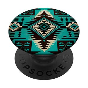 southwest turquoise native american aztec pattern popsockets swappable popgrip