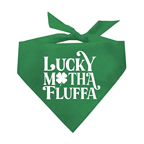 Lucky Motha Fluffa Dog Bandana (Kelly Green)