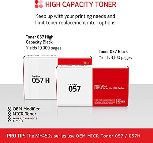 RT MF452dw Wireless Office Check Printer Bundle with 1 OEM Modified CRG 057 MICR Toner Cartridge for Printing Small Business and Personal Checks (2 Items)