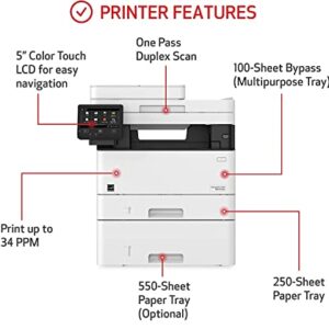 RT MF452dw Wireless Office Check Printer Bundle with 1 OEM Modified CRG 057 MICR Toner Cartridge for Printing Small Business and Personal Checks (2 Items)