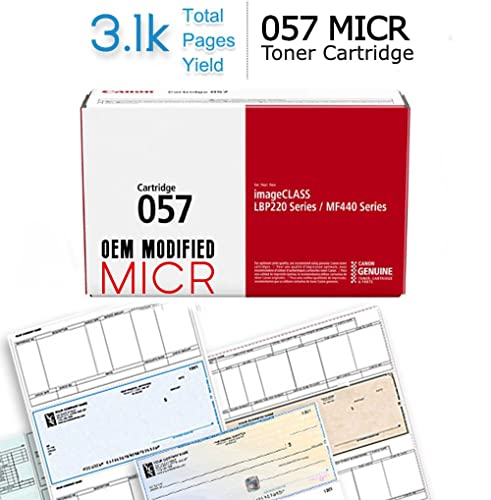 RT MF452dw Wireless Office Check Printer Bundle with 1 OEM Modified CRG 057 MICR Toner Cartridge for Printing Small Business and Personal Checks (2 Items)