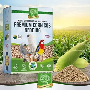 Small Pet Select 100% Natural Corn Cob Bedding for Pets Small Animal & Bird Cage Litter Safe for Hamsters, Guinea Pigs & More -12lb