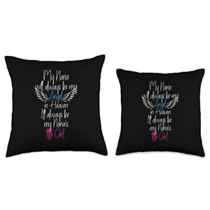 In Loving Memory of my Nana My Angel in Heaven Angel in Heaven in Loving memory of my Nana Throw Pillow, 16x16, Multicolor