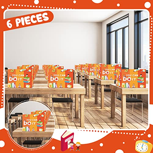 6 Pcs Privacy Boards Classroom Privacy Screen Classroom Desk Dividers for Students Bright Colored Desk Privacy Panel Privacy Folders for School Teacher Student Study Test Classroom (Elegant Style)