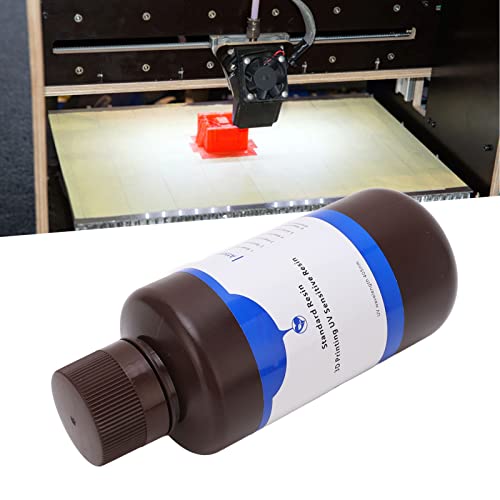 3D Printer Resin Shorten Curing Time LCD DLP Photopolymer Resin UV Curing High Hardness Toughness 500g (Grey)