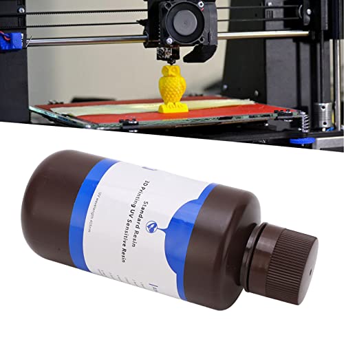 3D Printer Resin Shorten Curing Time LCD DLP Photopolymer Resin UV Curing High Hardness Toughness 500g (Grey)