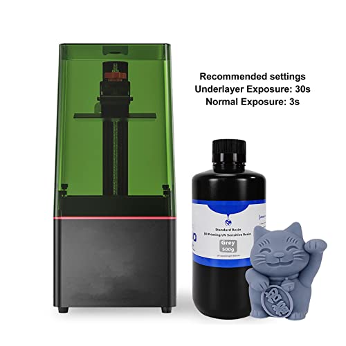 3D Printer Resin Shorten Curing Time LCD DLP Photopolymer Resin UV Curing High Hardness Toughness 500g (Grey)