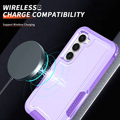 Military Grade Drop Protection Case For Samsung Galaxy S23 Plus with (2Pcs Tempered Glass Screen Protector+1Pcs Camara Lens Protector), Heavy-Duty Tough Rugged Full body Shockproof Hybrid cover