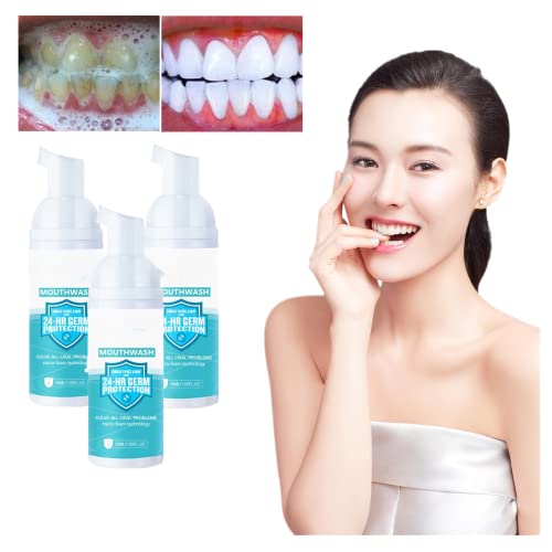 Teeth Mouthwash Foam - Teeth Calculus Removal, Teeth Whitening Mousse Foam Refreshing Breath Deep Cleaning Toothpaste, Eliminating Bad Breath, Preventing and Healing Caries (3pc)