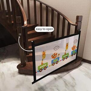 ZWMBYN Mesh Dog Gates for The House, Portable Baby Safety Gate for Stairs Easily Install Anywhere, Child Gates for Gateways Providing a Safe Enclosure Fence for Pets and Kids, 41 x 31 Inch