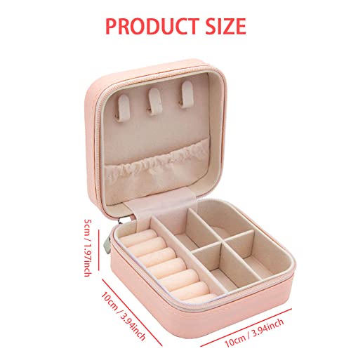 Semyifu Travel Jewelry Case Personalized Jewelry Box Jewelry Travel Organizer Small Jewelry Box for Women, Jewelry Travel Case Earring Organizer Ring Box