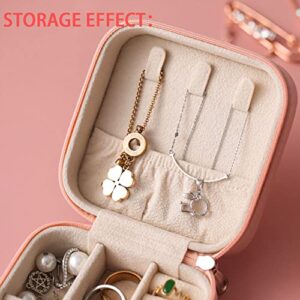 Semyifu Travel Jewelry Case Personalized Jewelry Box Jewelry Travel Organizer Small Jewelry Box for Women, Jewelry Travel Case Earring Organizer Ring Box