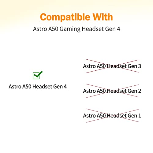 A50 Gen 4 Ear Cushions Pads Upgrade A50 Mod Kit Soft and Comfortable Earpads Replacement Parts Accessories Compatible with Astro A50 Gen 4 Wireless Gaming Headset