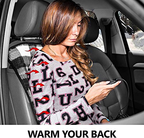 Zento Car Travel Pad for Comfort (Black Plaid) - Fleece Rustic Plaid Designed Mini Blanket to Carry On Your Winter Travelling Vacations