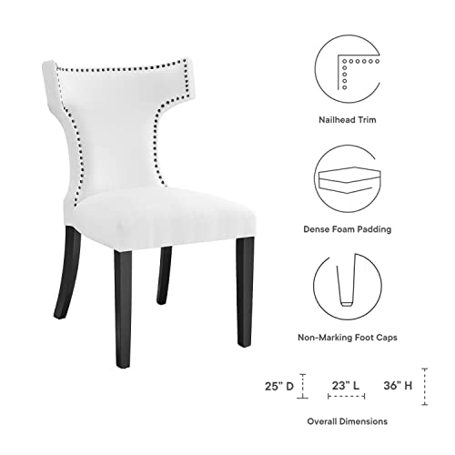 Modway Curve, Dining Chair, White