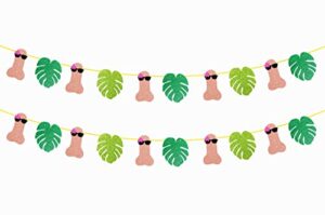 tropical bachelorette party banner tropical palm leaves banner for beach bachelorette party hawaiian luau summer tropical bach party decorations