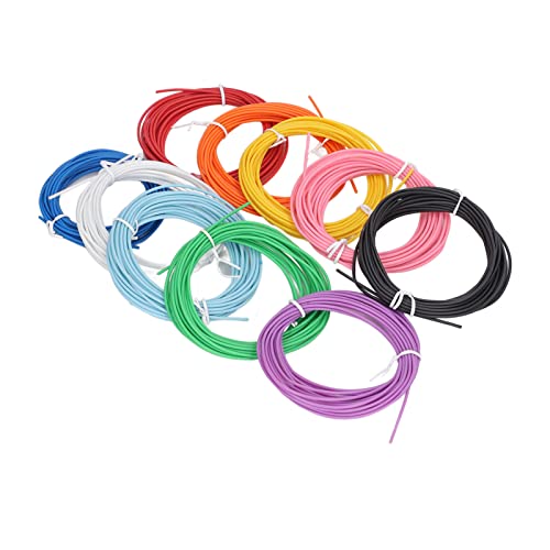 10 Color 3D Pen PCL Filament Refill 1.75mm Low Temperature Bright 3D Printing Pen Consumables 5m