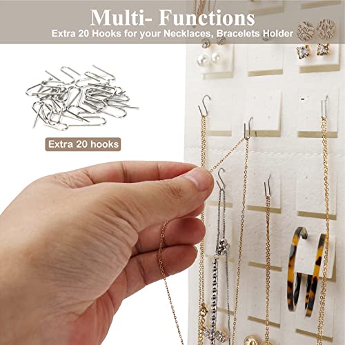 Resovo Extra Large Earring Organizer, Up to 420 Pairs Earring Holder, Earring Hanger Wall Mount Earring Organizer for Earrings, Hanging Earring Jewelry Organizer for Women Girls